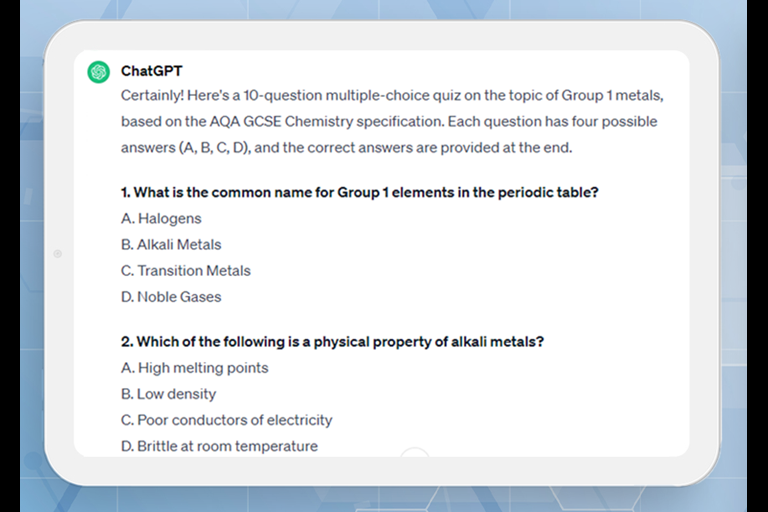 Reduce your workload with ChatGPT | Ideas | RSC Education
